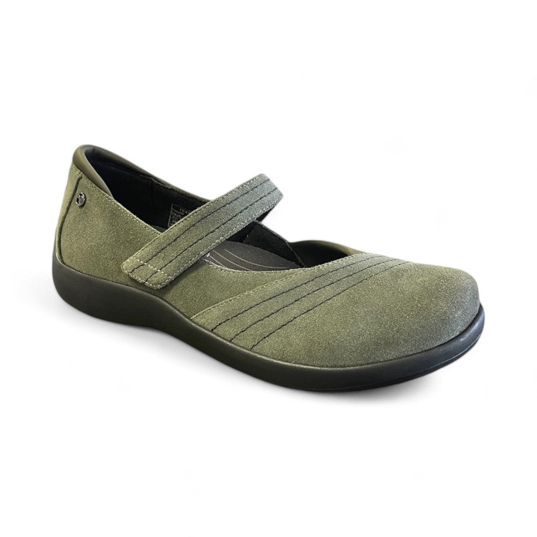 Revere Timaru Bunion Friendly Mary Jane (Women's) - Moss Suede – Faklis FIT